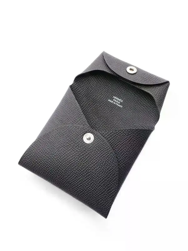 Hermès 2024 Bastia Epsom Leather Coin Purse - Black