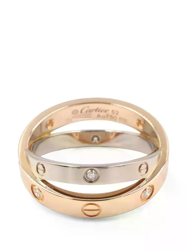 Cartier 2010s Love Diamond Ring - Pink