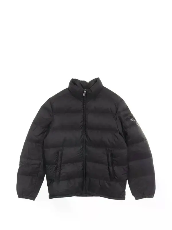 Prada 2000s Logo-plate Quilted Jacket