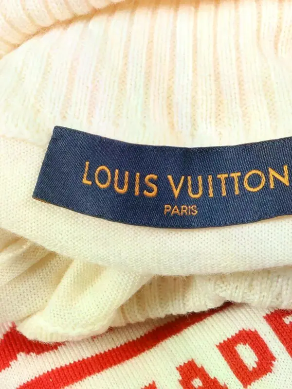 LOUIS VUITTON 2010s Intarsia Heart Roll-neck Sweater