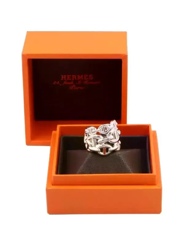 Hermès 2010s Gm Chaîne D'ancre Enchainée Ring