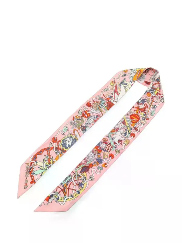 Hermès 2010s La Folle Parade Twilly Scarf