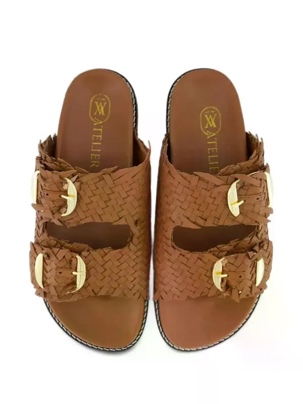 GIBALDI Knot Woven Buckle-fastening Sandals