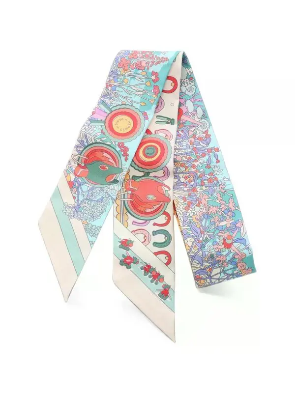 Hermès 2020s Pony Pit Stop Twilly Scarf
