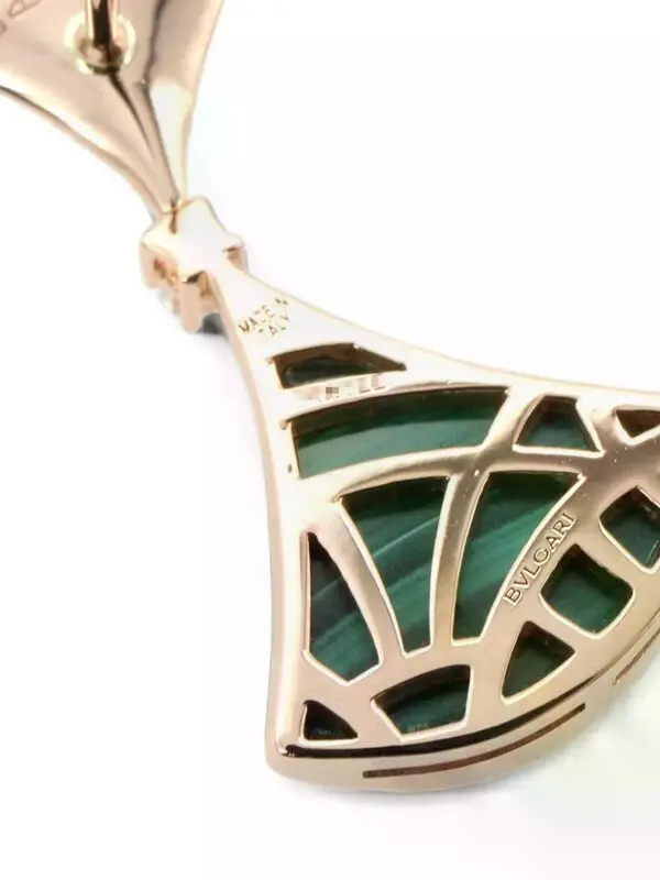 BVLGARI 2010s Divas' Dream Malachite And Diamond Earrings