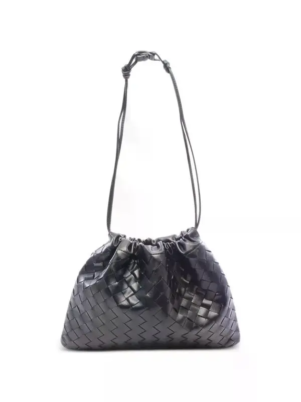 Bottega Veneta 2020s Dustbag Intrecciato Shoulder Bag - Black