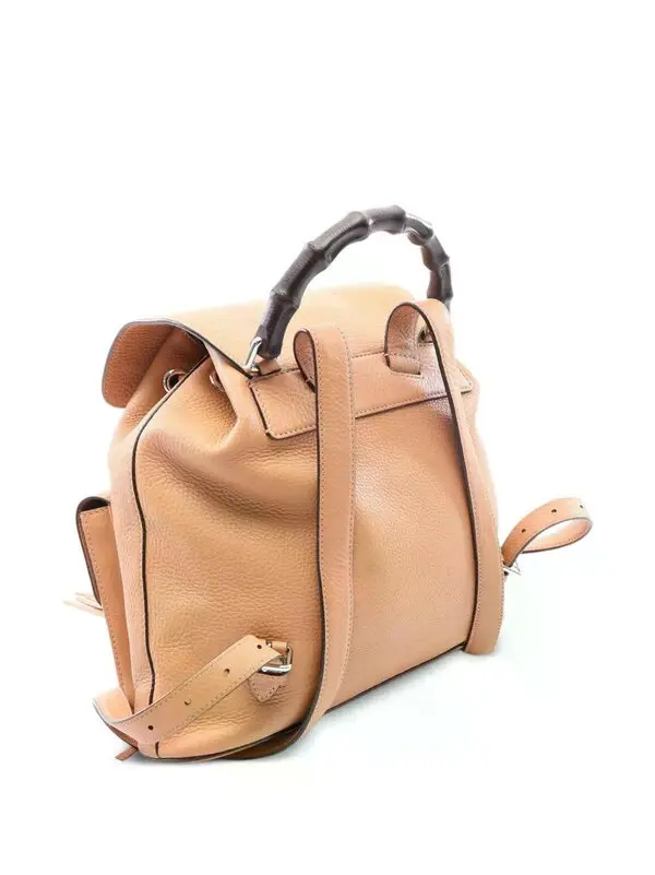 Gucci 2010s Bamboo Leather Backpack