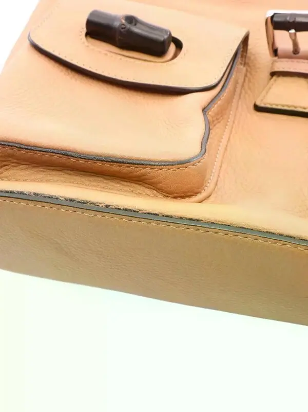 Gucci 2010s Bamboo Leather Backpack
