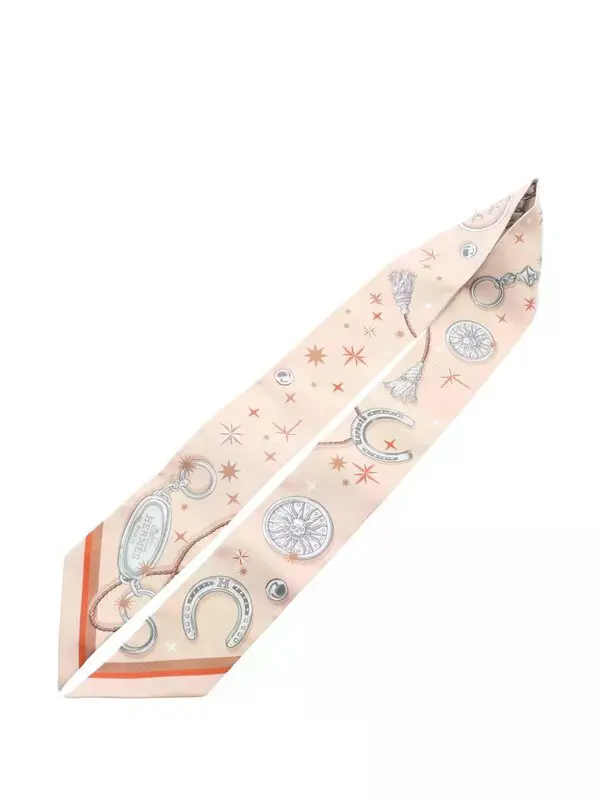 Hermès 2020s C'est La Fête Twilly Scarf - Neutrals