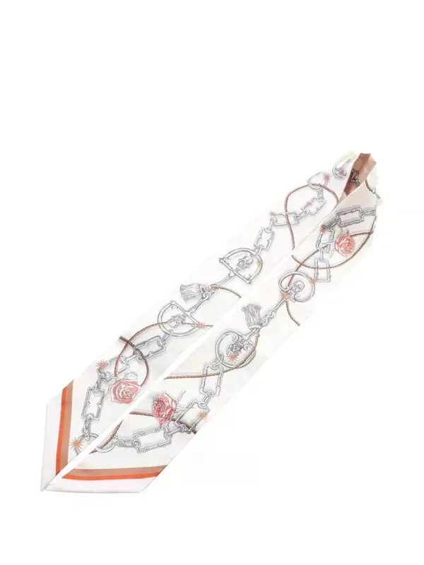 Hermès 2020s C'est La Fête Twilly Scarf - Neutrals