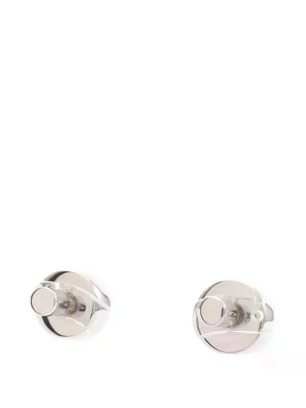 JIL SANDER 2010s Crystal Stud Earrings - Silver