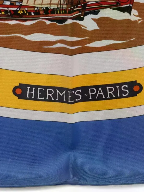 Hermès 2010s Belles Amures Scarf - Blue
