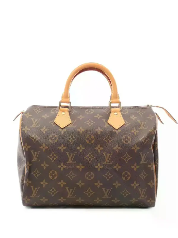 LOUIS VUITTON 2002 Monogram Speedy 30 Handbag - Brown
