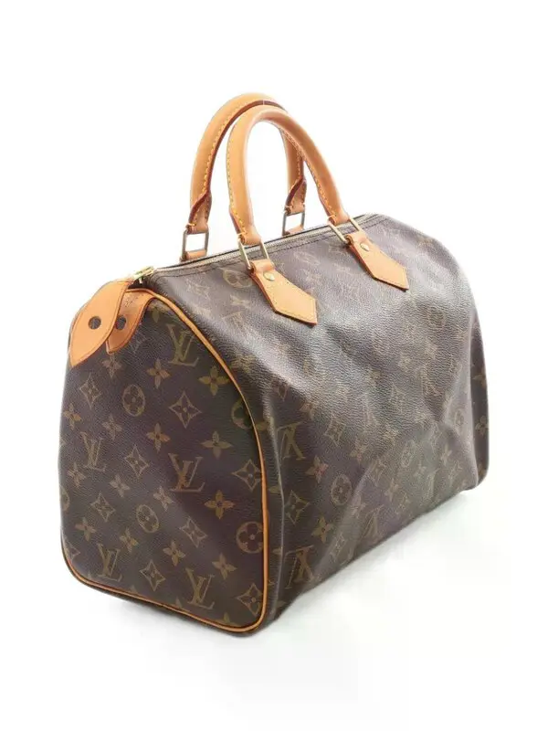 LOUIS VUITTON 2002 Monogram Speedy 30 Handbag - Brown