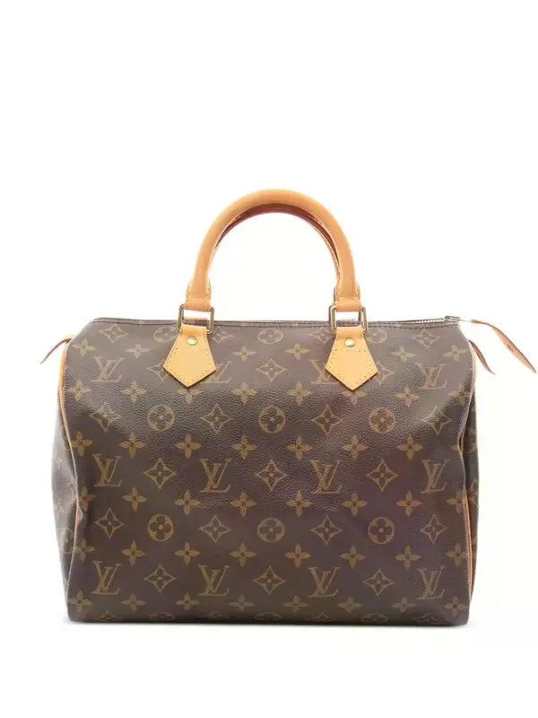 LOUIS VUITTON 2002 Monogram Speedy 30 Handbag - Brown