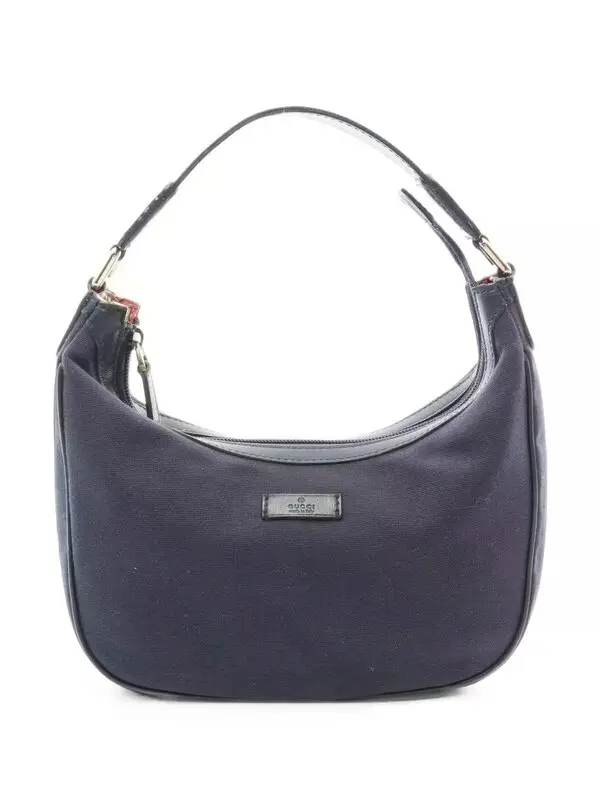 Gucci 2000s Leather-trim Tote Bag