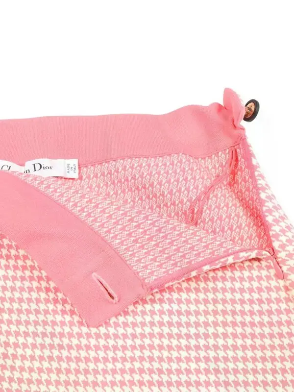 Dior 2010s Houndstooth Mini Skirt