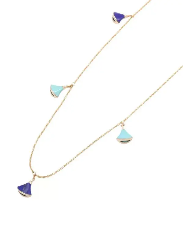 BVLGARI 2010s Divas' Dream Turquoise Lapis Lazuli Necklace - Gold