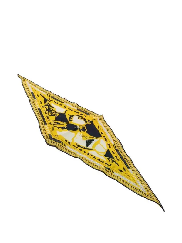 Hermès 2010s Puzzle Ii Losange Scarf - Yellow