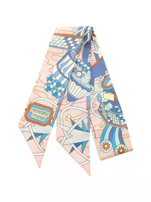 Hermès 2000s Odyssey Twilly Scarf - Pink