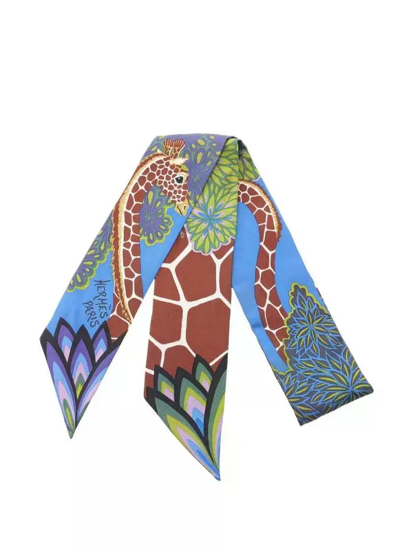 Hermès 2010s The Three Graces Twilly Scarf - Blue
