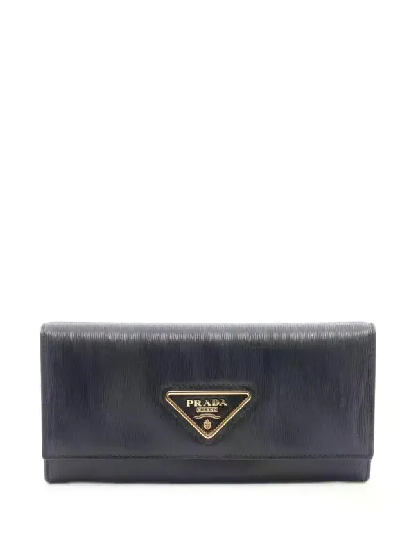 Prada 2010s Vitello Move Bi-fold Wallet - Black