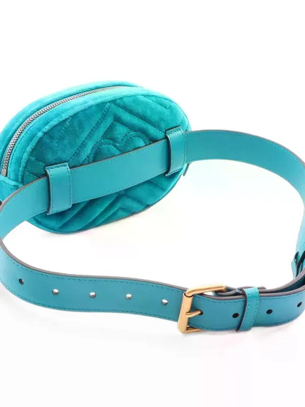Gucci 2010s Gg Marmont Mini Belt Bag - Blue