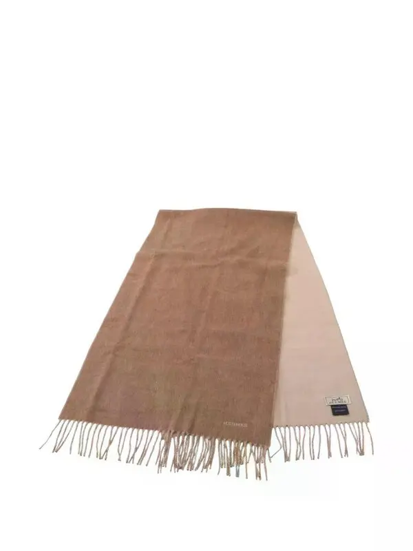 Hermès 2020s Lectoverso Fringed Scarf - Brown