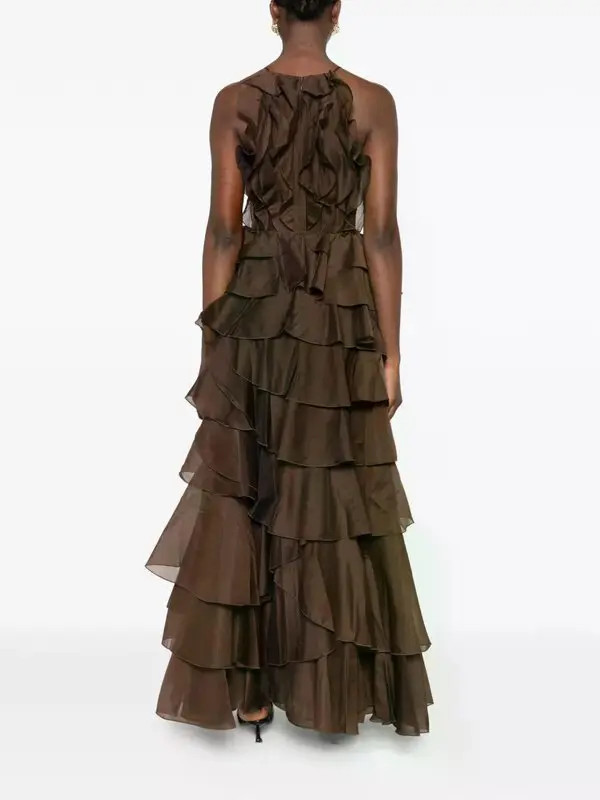 Aje Ruffled Tiered Maxi Gown