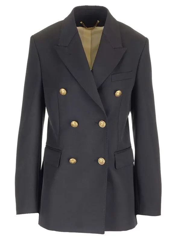 GOLDEN GOOSE Wool Gabardine Blazer - Blue