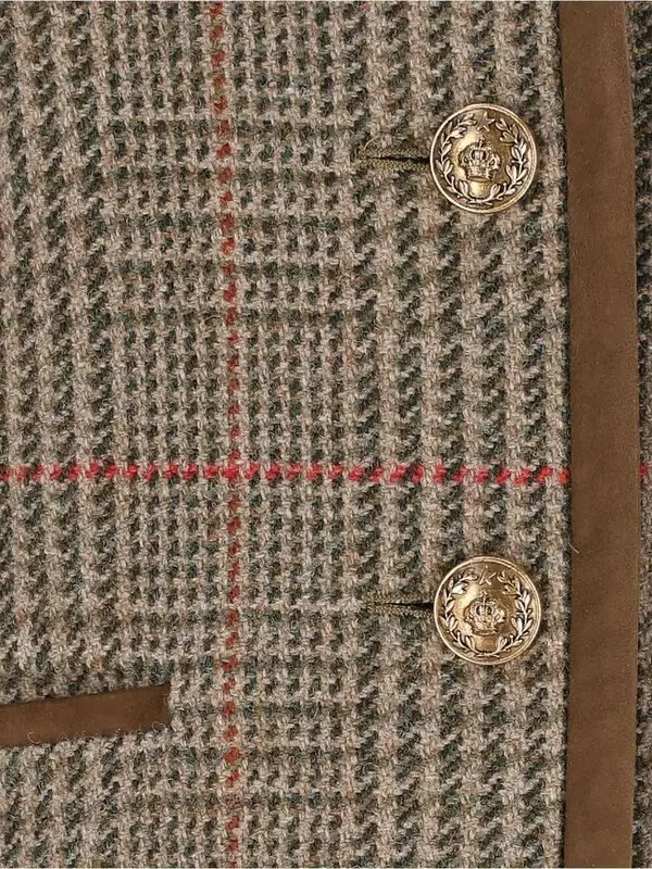 GOLDEN GOOSE Journey Wool Tweed Jacket - Brown