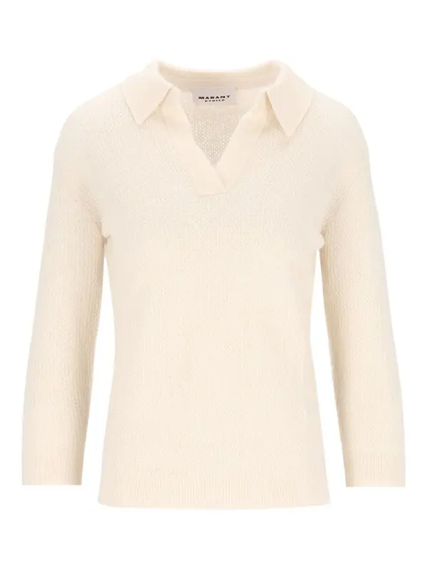 Isabel Marant Étoile Marant Nathalie-gb Blend Polo Sweater - White