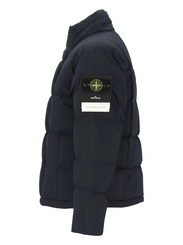 Stone Island Quilted Down Jacket With Hood