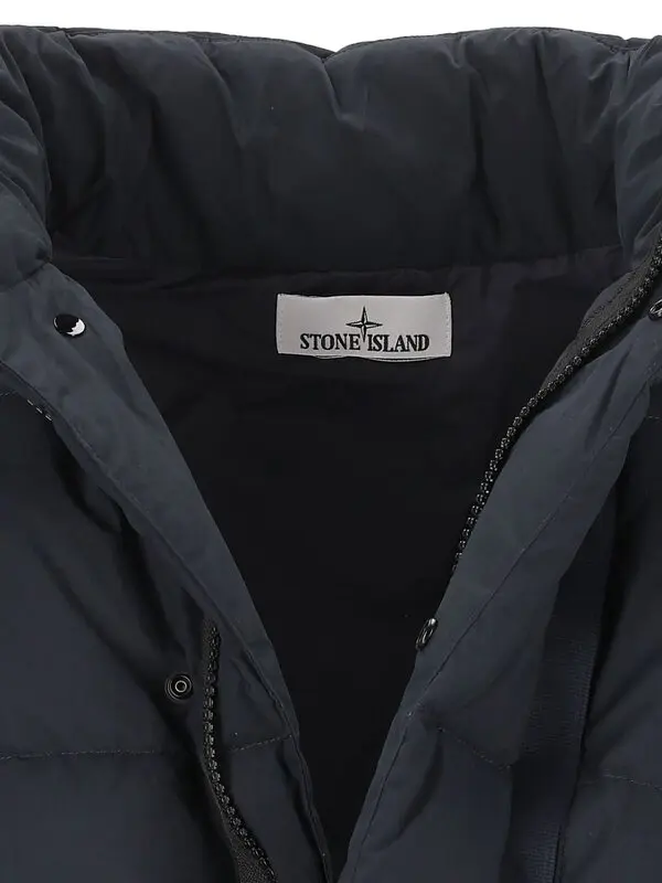 Stone Island Quilted Down Jacket With Hood