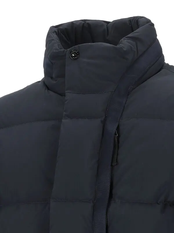 Stone Island Quilted Down Jacket With Hood