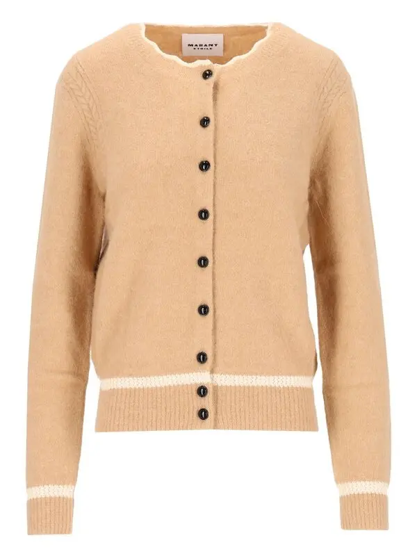 Isabel Marant Étoile Marant Naia-gb Crewneck Cardigan - Cream