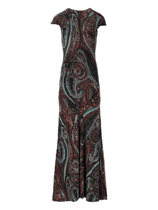 Etro Paisley Long Dress - Multicolor
