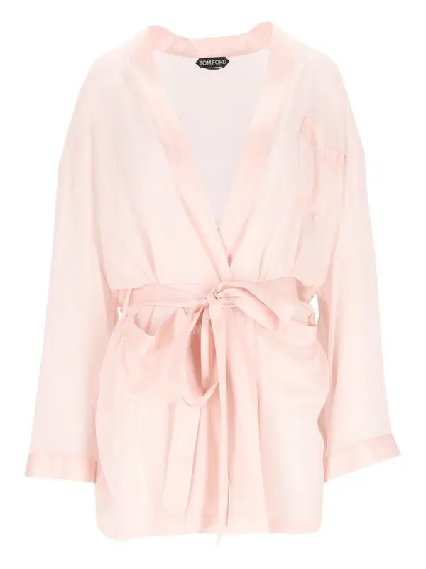 TOM FORD Short Silk Robe - Multicolor
