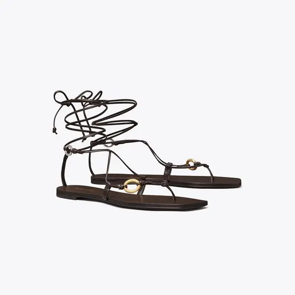 Tory Burch Linked Lace-up Sandal - Coco