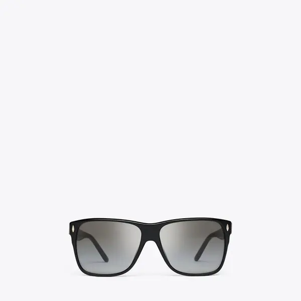 Tory Burch Miller Flat Top Square - Black/light Grey Gradient