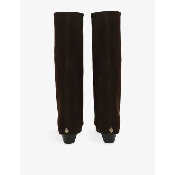 Kurt Geiger Mag Folded Suede Knee-high Boots