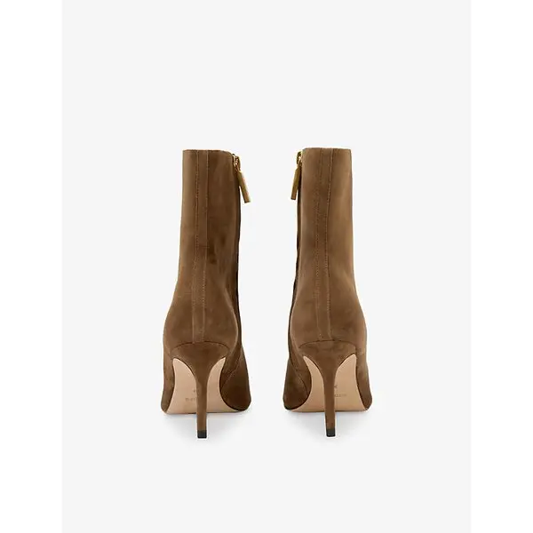 REISS Ottelie Suede Heeled Ankle Boots
