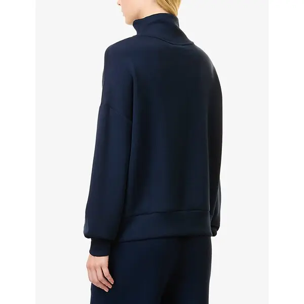 Varley Doublesoft® Hawley Half-zip Stretch-woven Jumper - Navy