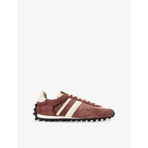 ALLSAINTS Robin Suede And Mesh Trainers - Rust Red