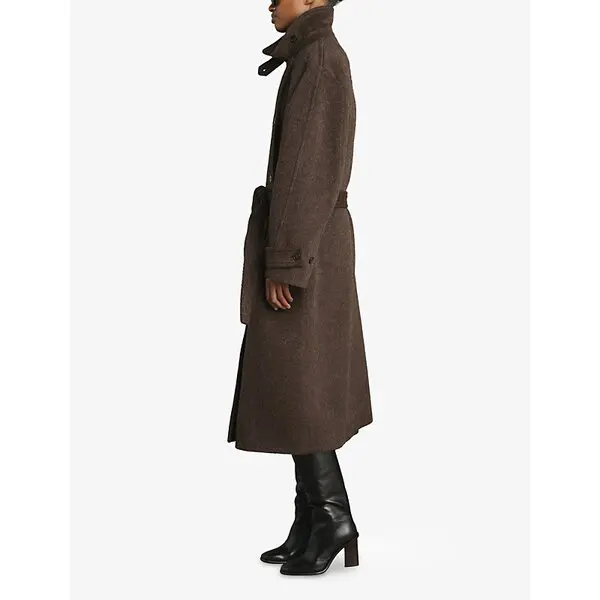 Soeur Jules Funnel-neck Wool-blend Coat