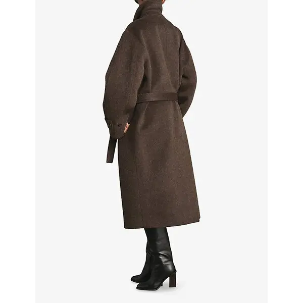 Soeur Jules Funnel-neck Wool-blend Coat