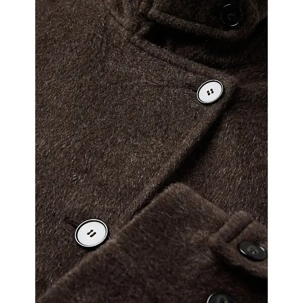 Soeur Jules Funnel-neck Wool-blend Coat