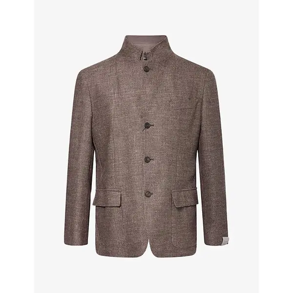 Corneliani Removable-neck Trim Wool Blazer