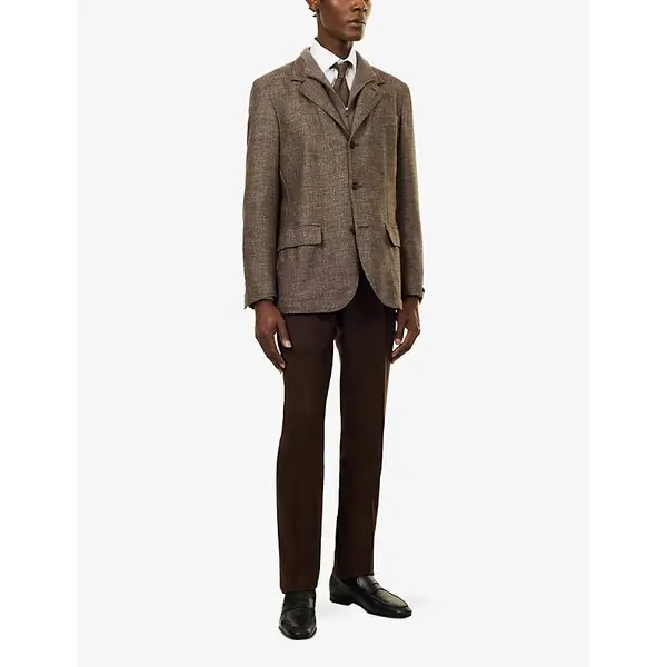 Corneliani Removable-neck Trim Wool Blazer