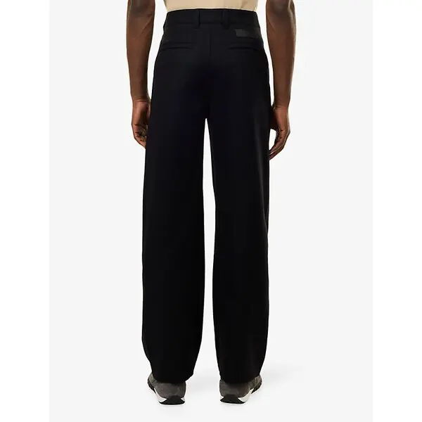Givenchy Couture Seams Wide-leg Wool Trousers